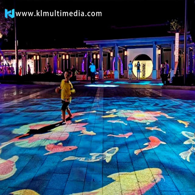 Projector light | Outdoor Interactive floor projection games