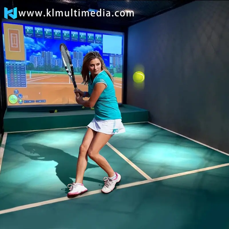 Interactive Tennis Wall - AR projector virtual ball games