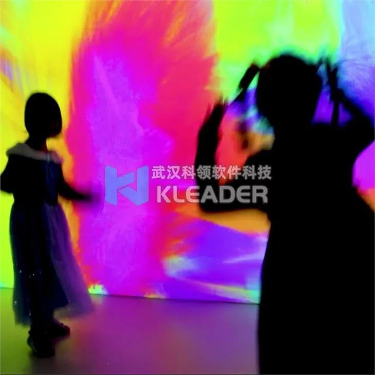Digital Projection Art | interactive art from wall and floor
