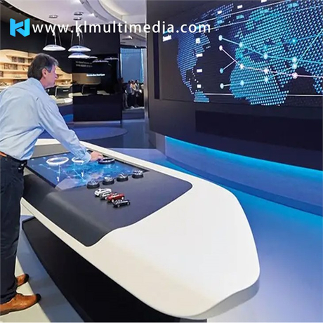 Interactive Touch Screen Tables for Displays and Games