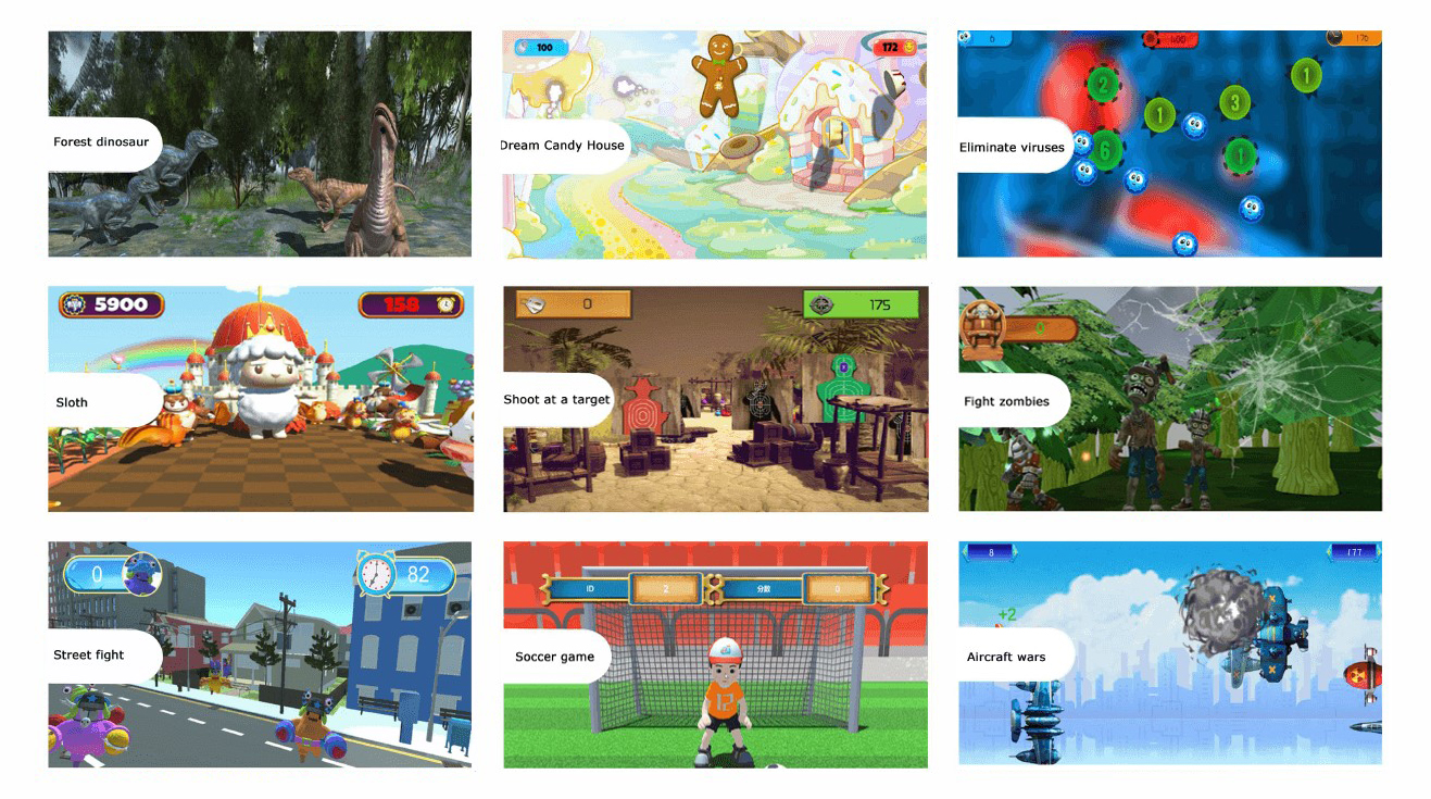 Interactive Wall Games - 50+ Projector 3D games on wall