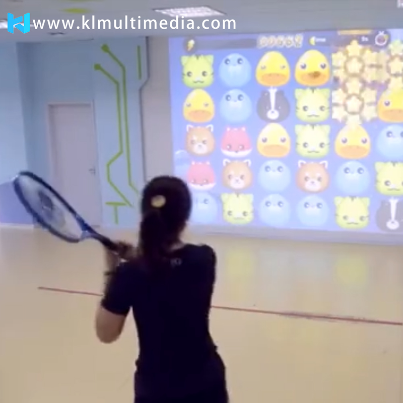 Interactive Tennis Wall - AR projector virtual ball games